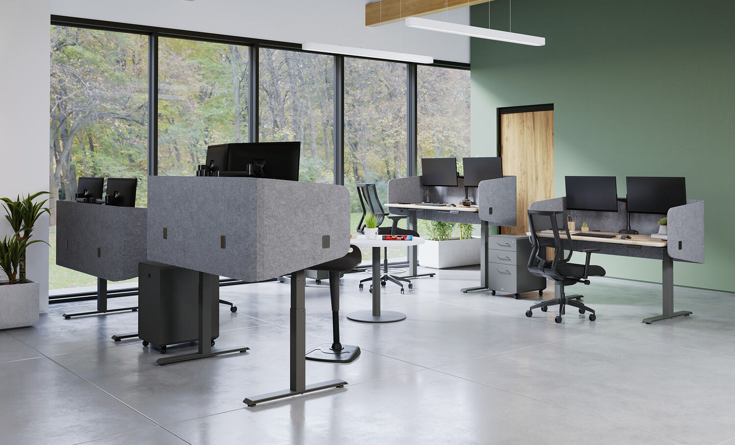 Privacy Desk Surround 60 | Privacy in an Open Office | Vari®