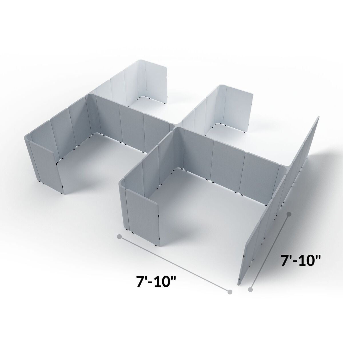 QuickFlex Cubes Elevated 4-Pack Bundle | Walls Cubicles & Partitions | Vari