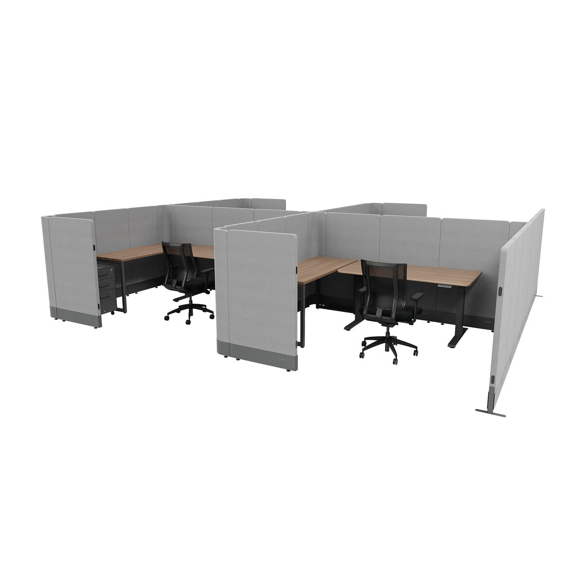 QuickFlex Cubes Elevated 4-Pack Bundle | Walls Cubicles & Partitions | Vari
