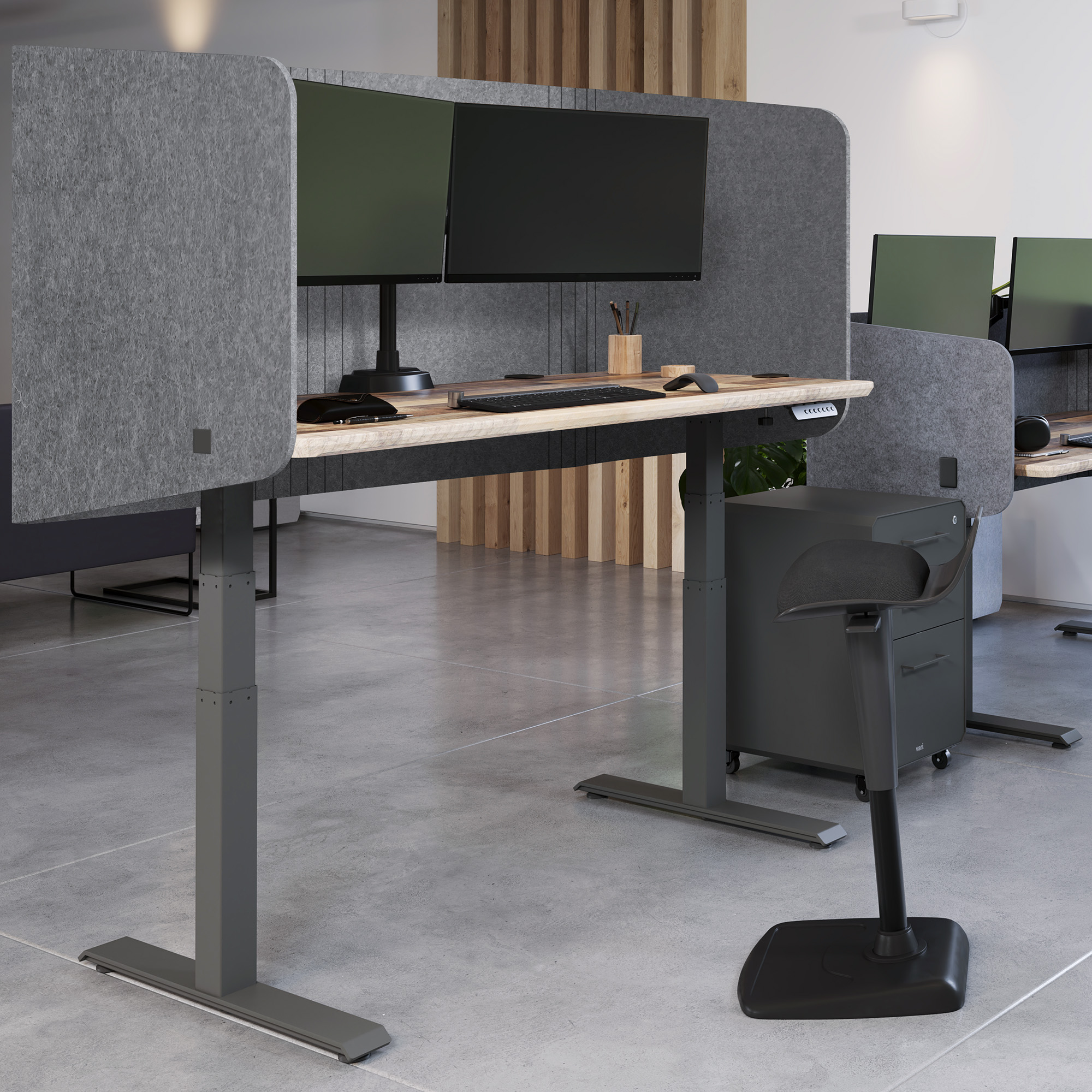 Tall Privacy Desk Surround 60 | Privacy in an Open Office | Vari®