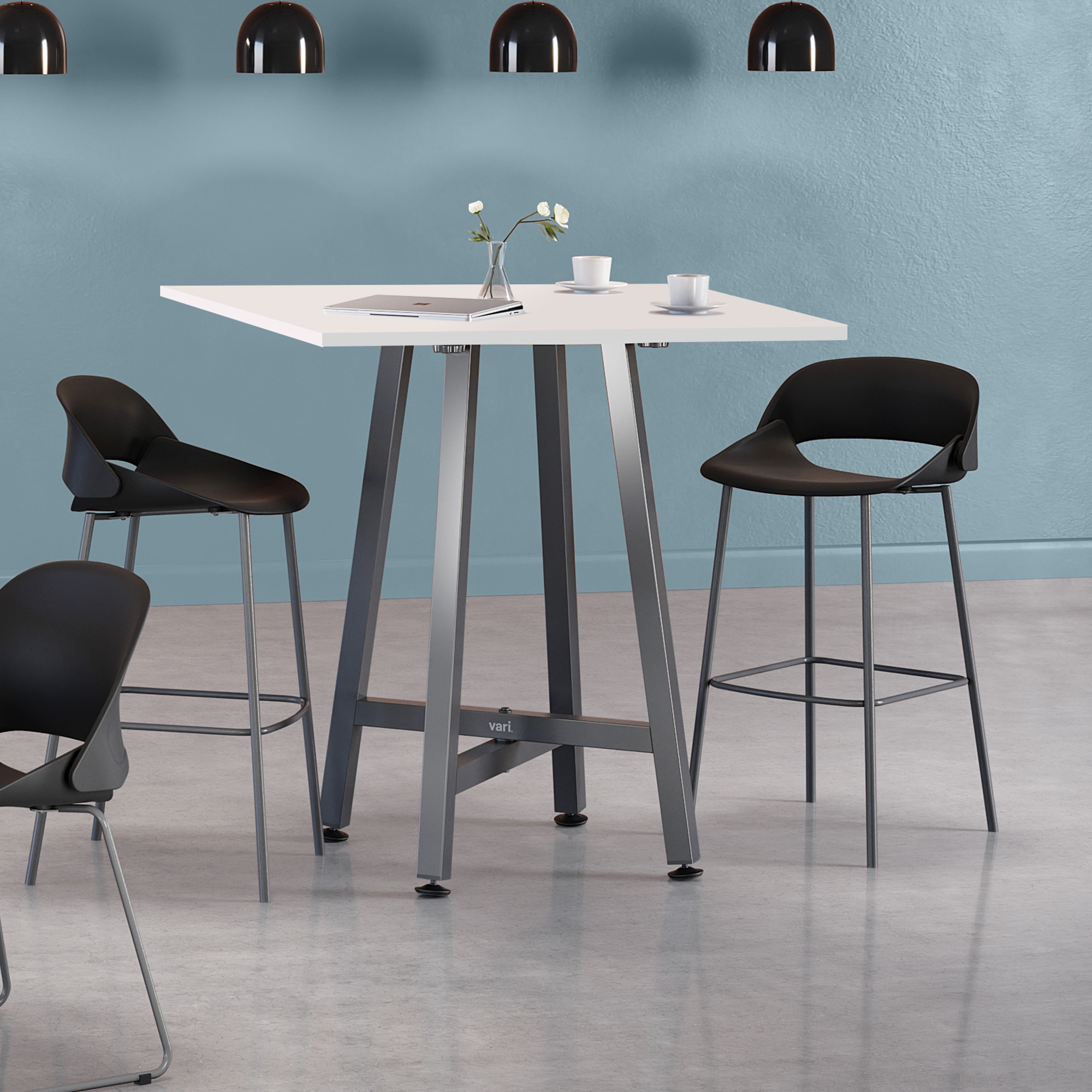 white bar table square